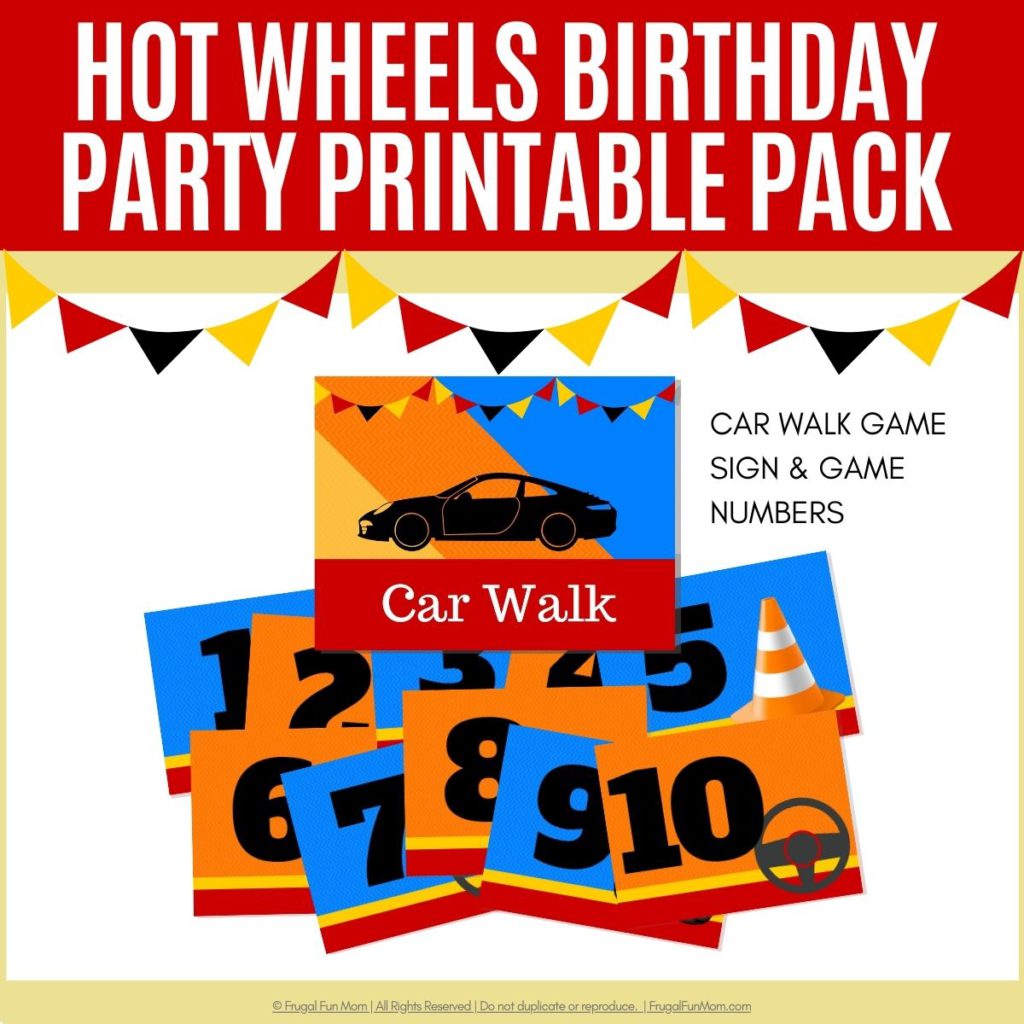 Hot Wheels Birthday Party Printable Pack - FAB Party Planning Mom