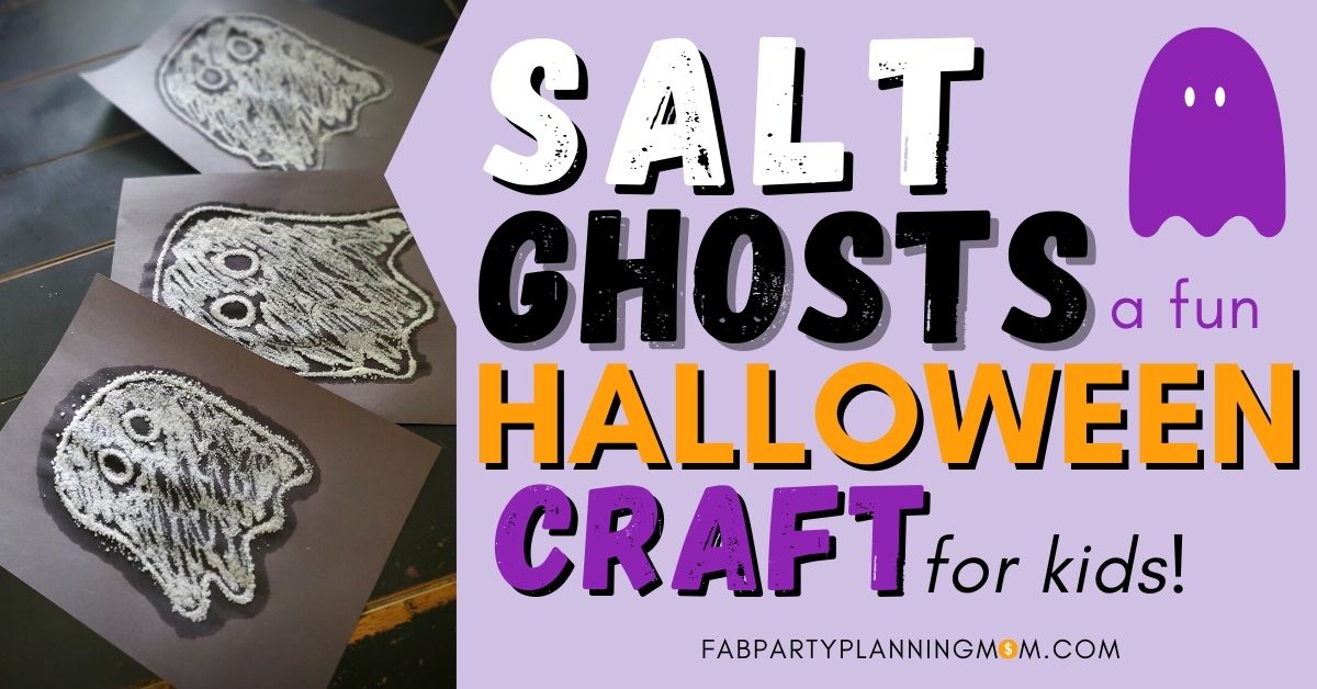 Salt Ghost Halloween Craft For Kids - FAB Party Planning Mom