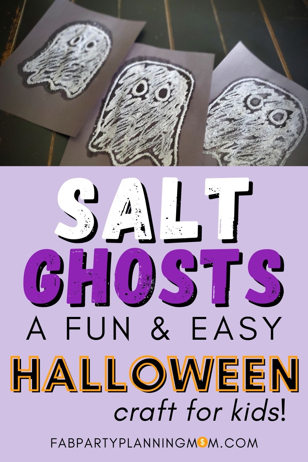 Salt Ghost Halloween Craft For Kids - FAB Party Planning Mom