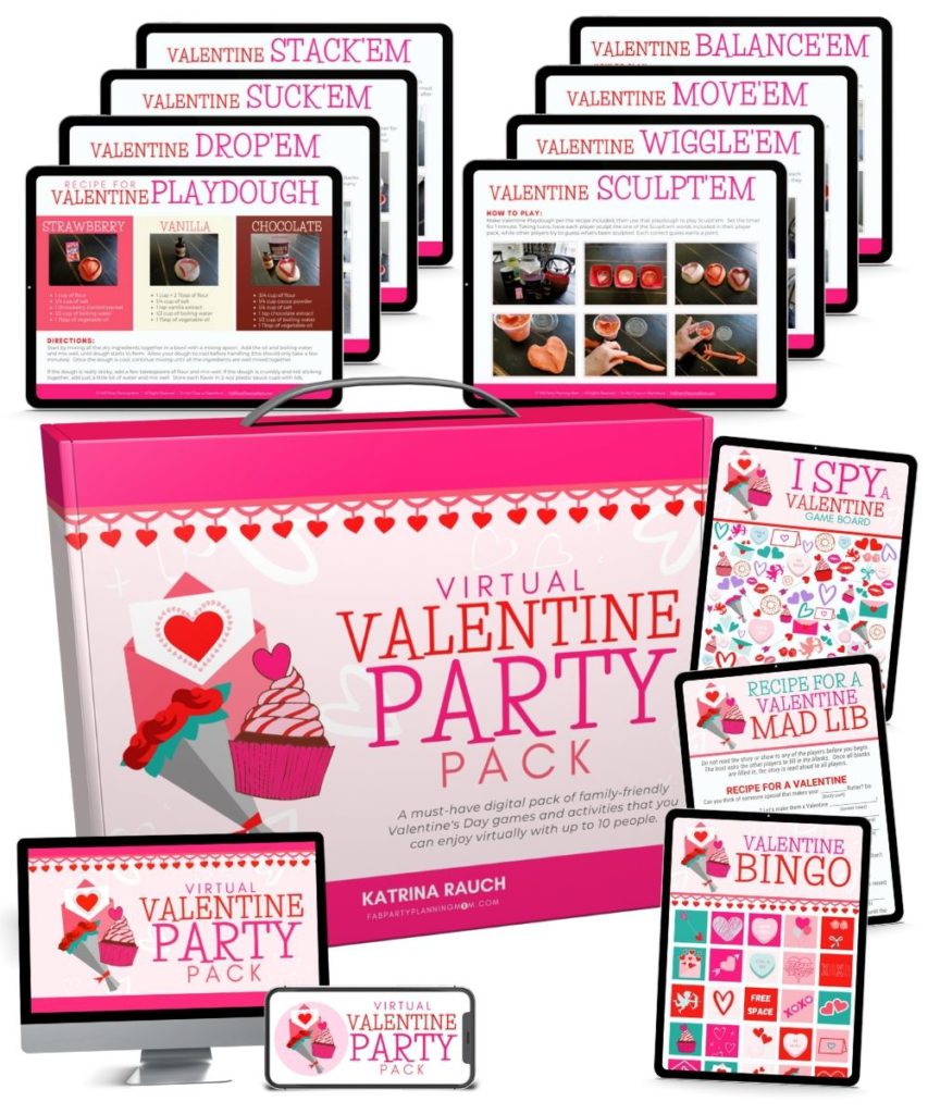 Virtual Valentine Party Pack Option - FAB Party Planning Mom