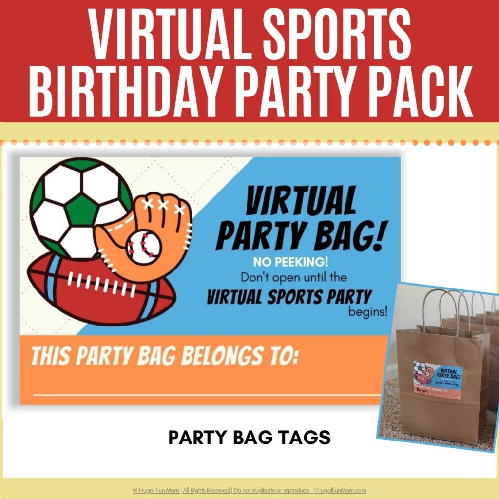 Virtual Sports Birthday Party Pack - FAB Party Planning Mom